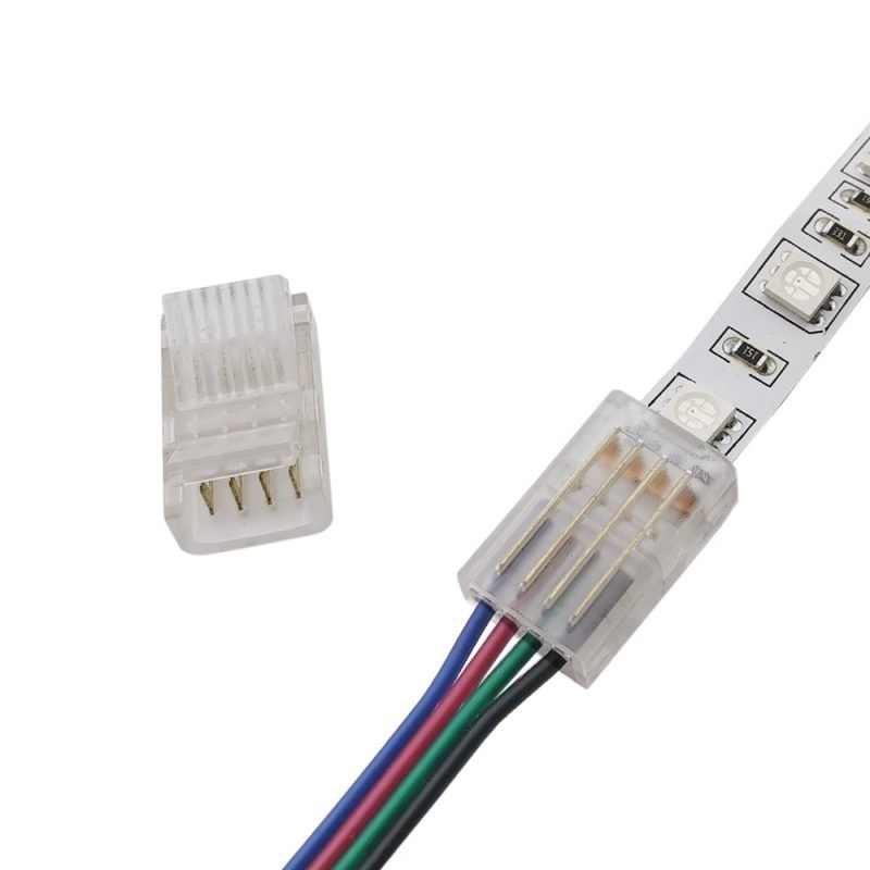 rgb led strip connector for 4 Pin 5050 LED Strip Lights, DIY Strip to wire